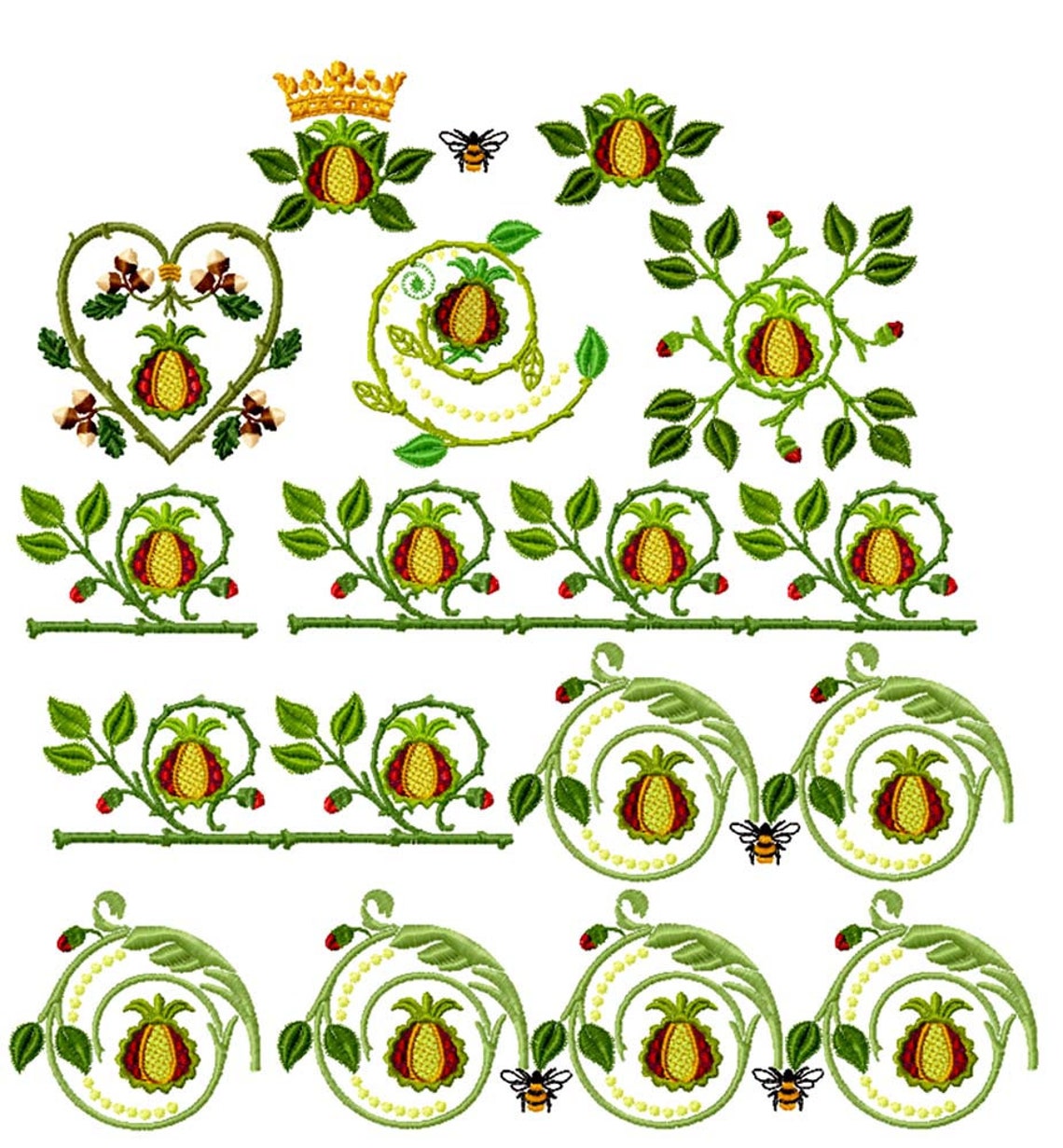 TUDOR BORDERS DEAL Machine Embroidery Designs - Etsy