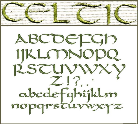 CELTIC FONT. 1.5 Celtic Machine Embroidery Designs - Etsy