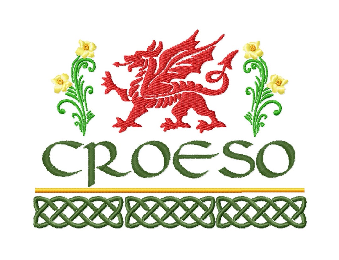 WELSH WELCOME (CROSEO) 5"x7" Sampler Machine Embroidery Designs - Etsy