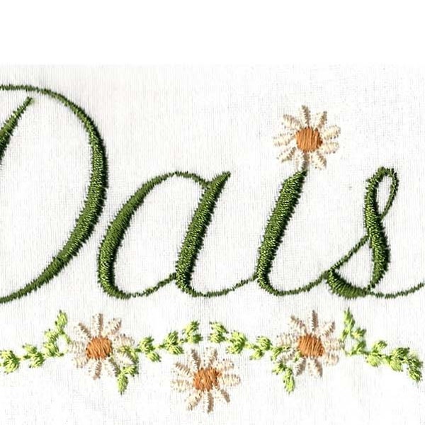 Daisy Font for Embroidery - Etsy