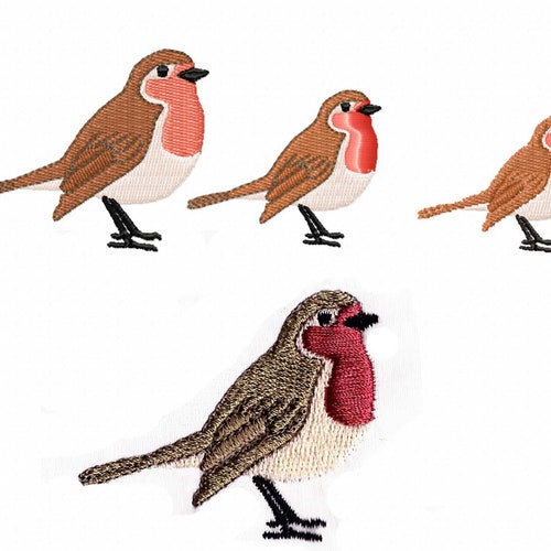 Red Robin Machine Embroidery Design 3 Sizes - Etsy