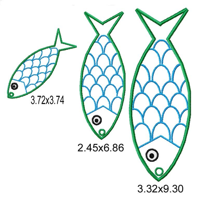 APPLIQUE FISH BUNTING Machine Embroidery Designs - Etsy