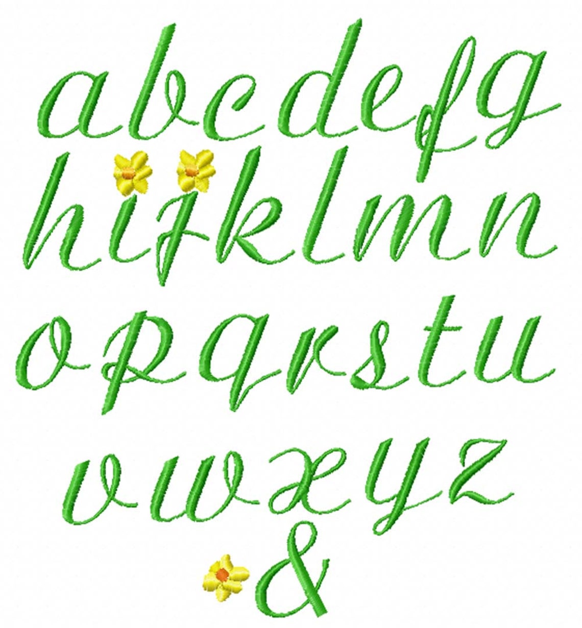 DAFFODILS FONT. for the 4x4 Hoop Machine Embroidery Designs - Etsy
