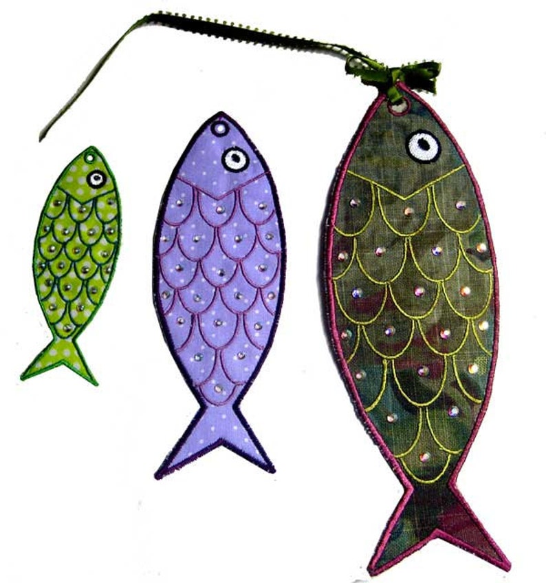 APPLIQUE FISH BUNTING Machine Embroidery Designs - Etsy