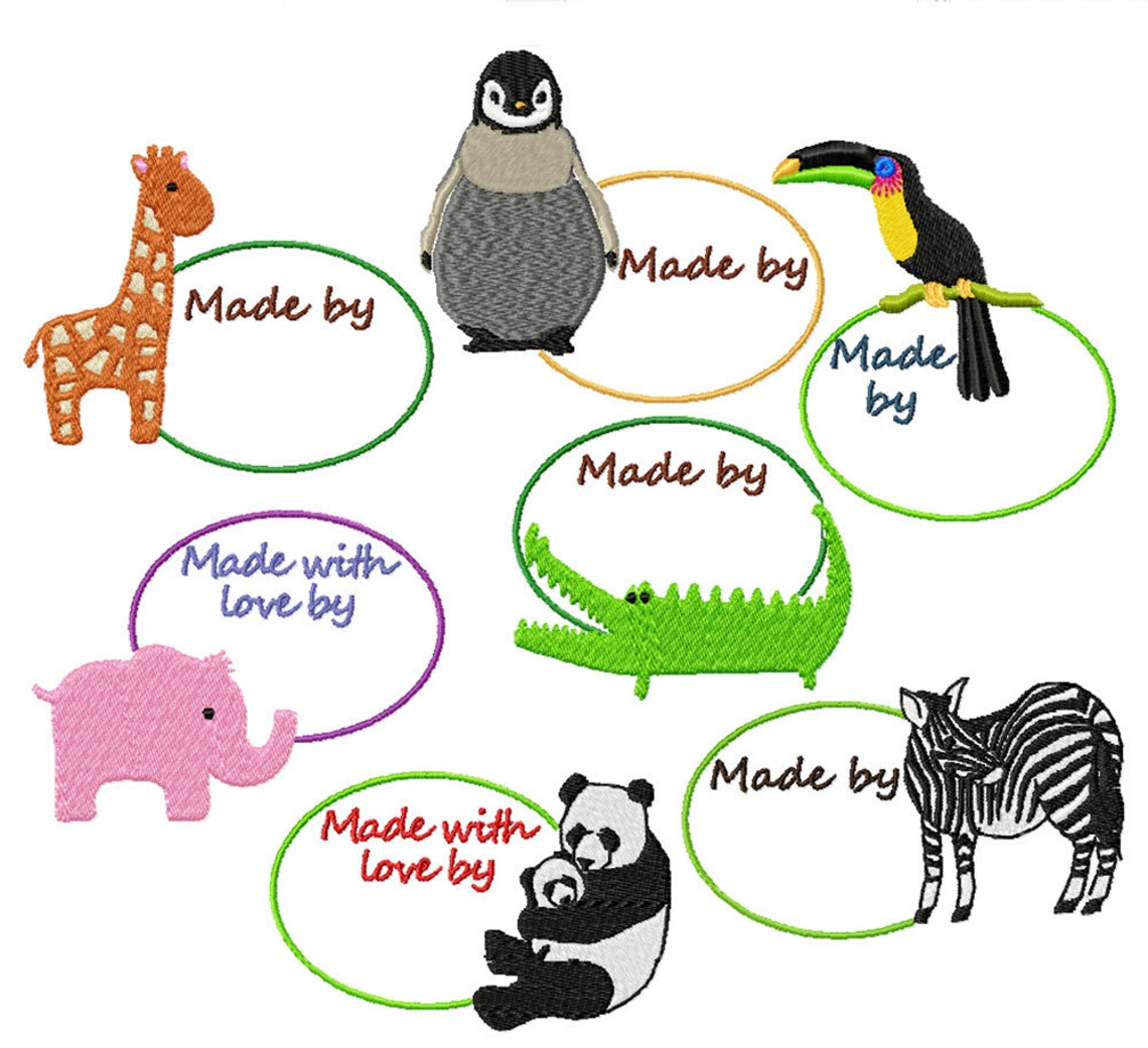 LABELS 3 Machine Embroidery Designs - Etsy