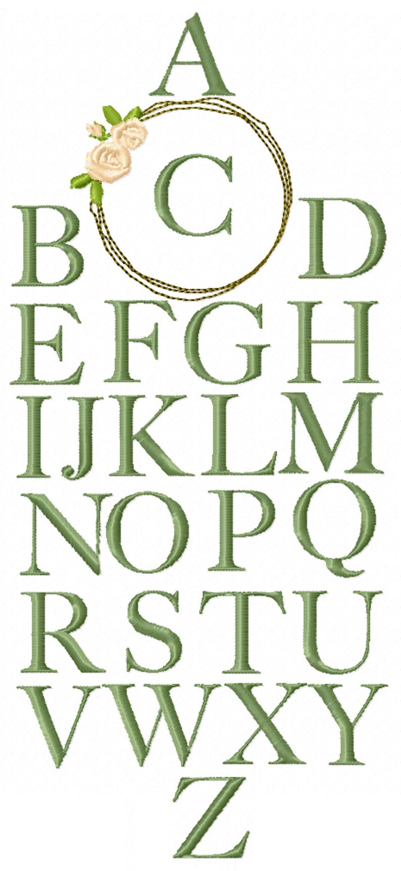 MINI ROSE MONOGRAMS Machine Embroidery Designs | Etsy