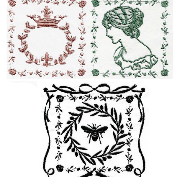 Toile Embroidery Designs - Etsy