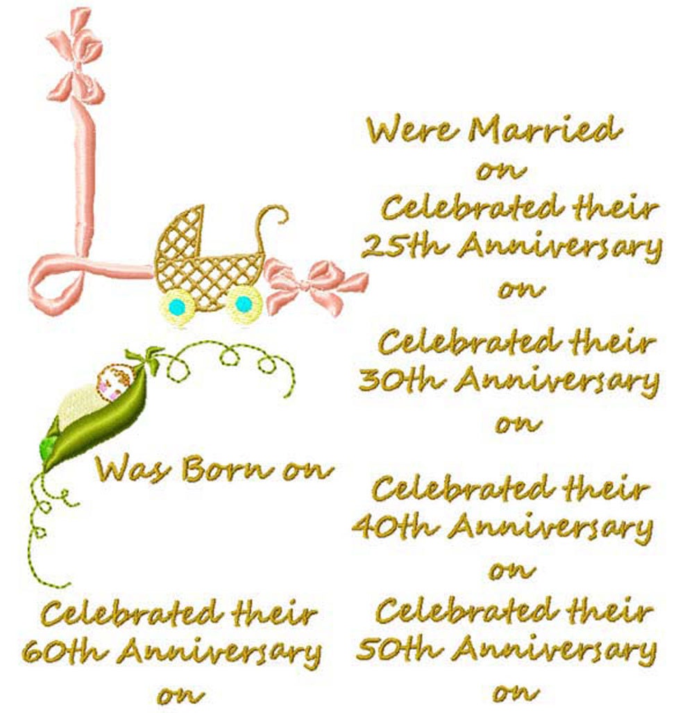 KEEPSAKE FONT. for the 4x4 Hoop Alphabet/letters Machine | Etsy