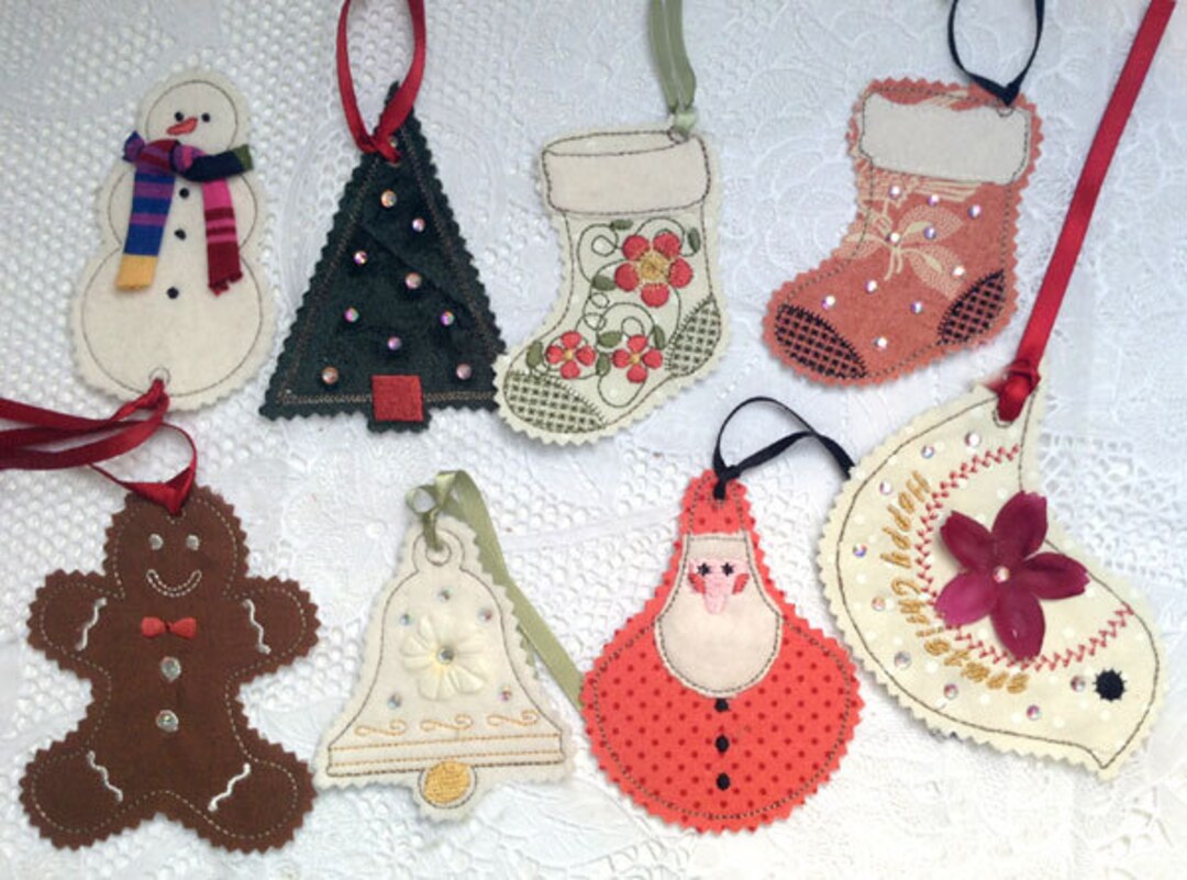 CHRISTMAS GIFT TAGS Machine Embroidery Designs - Etsy