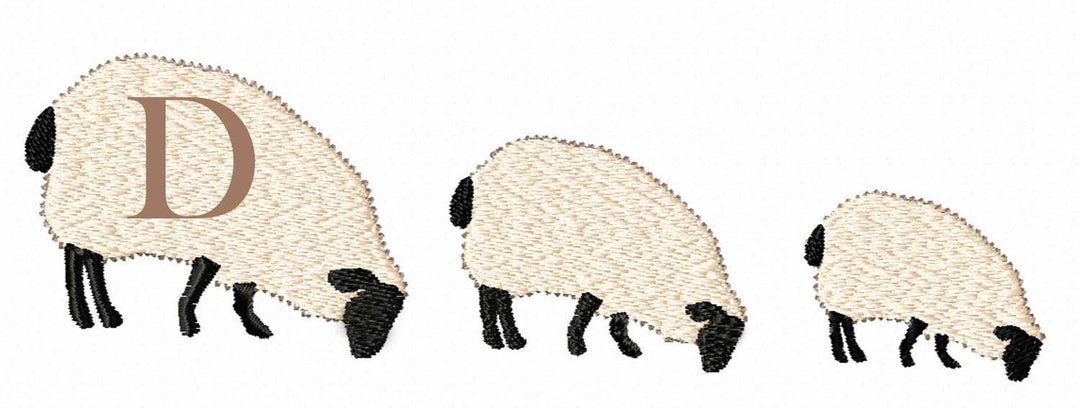 SHEEP-ISH D Machine Embroidery Designs - Etsy