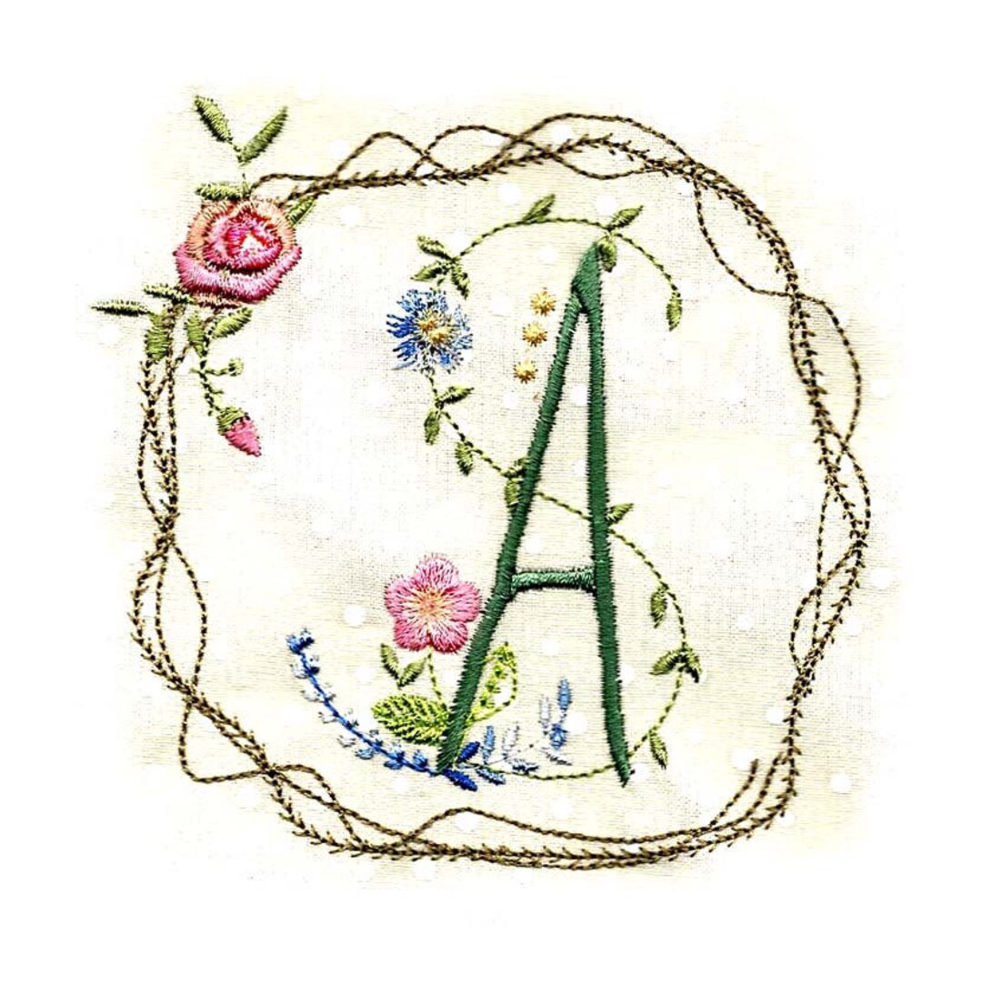 WATERCOLOUR MONOGRAM LETTERS Machine Embroidery Designs - Etsy