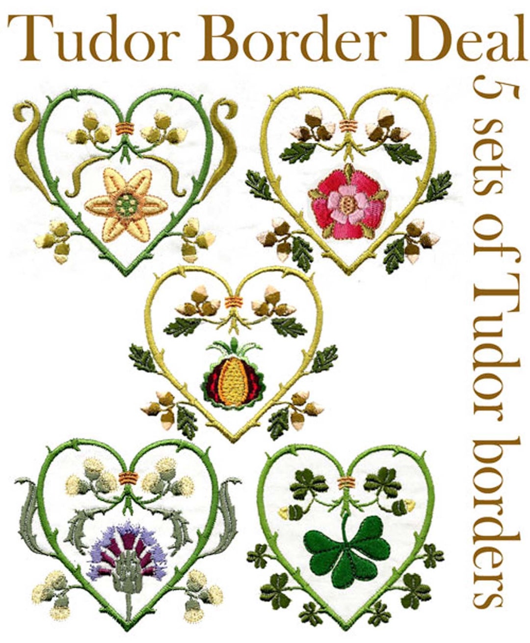 TUDOR BORDERS DEAL Machine Embroidery Designs - Etsy