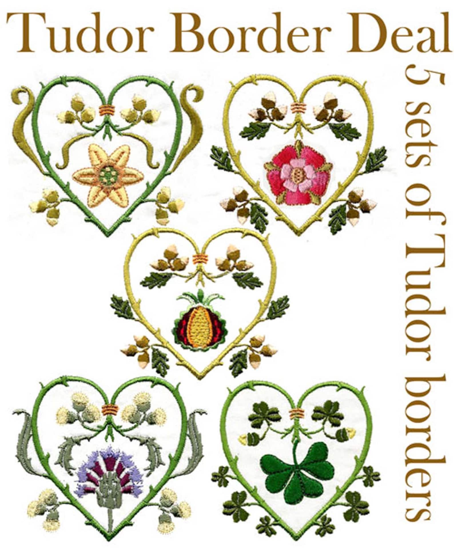 TUDOR BORDERS DEAL Machine Embroidery Designs - Etsy