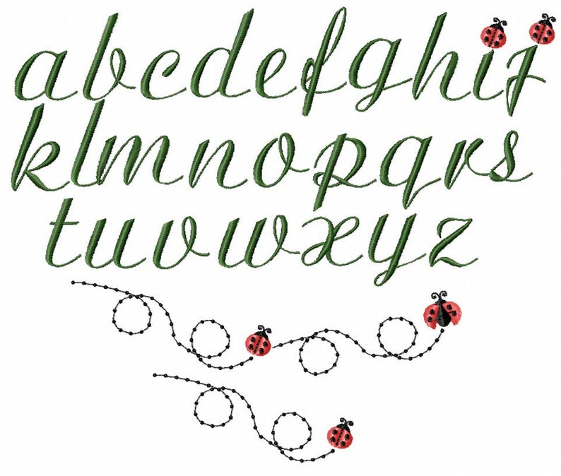 LADYBUG FONT Machine Embroidery Designs | Etsy