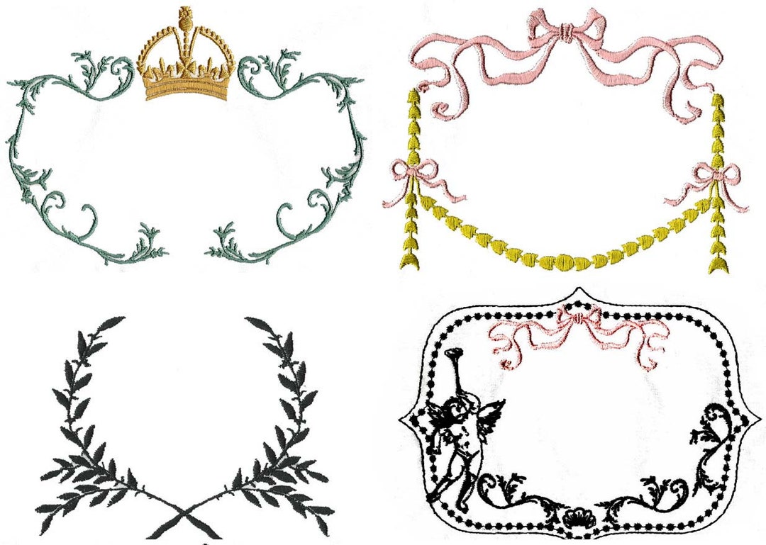 VINTAGE FRENCH FRAMES.... Frame Designs for a 5x7 Hoop - Etsy