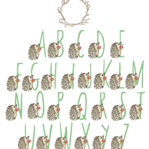 Woodland Hedgehog Font Machine Embroidery Designs - Etsy