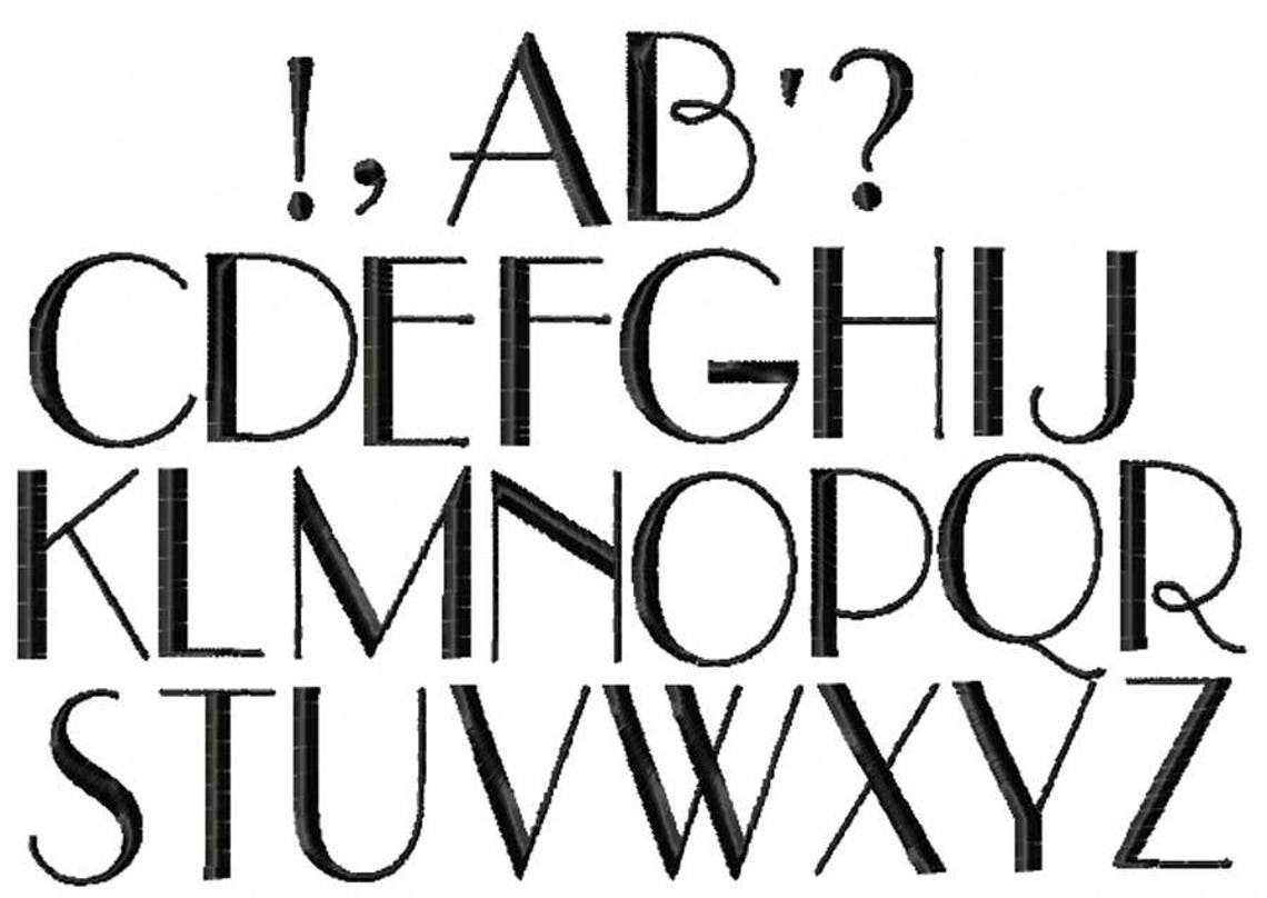 DECO FONT Machine Embroidery Designs - Etsy