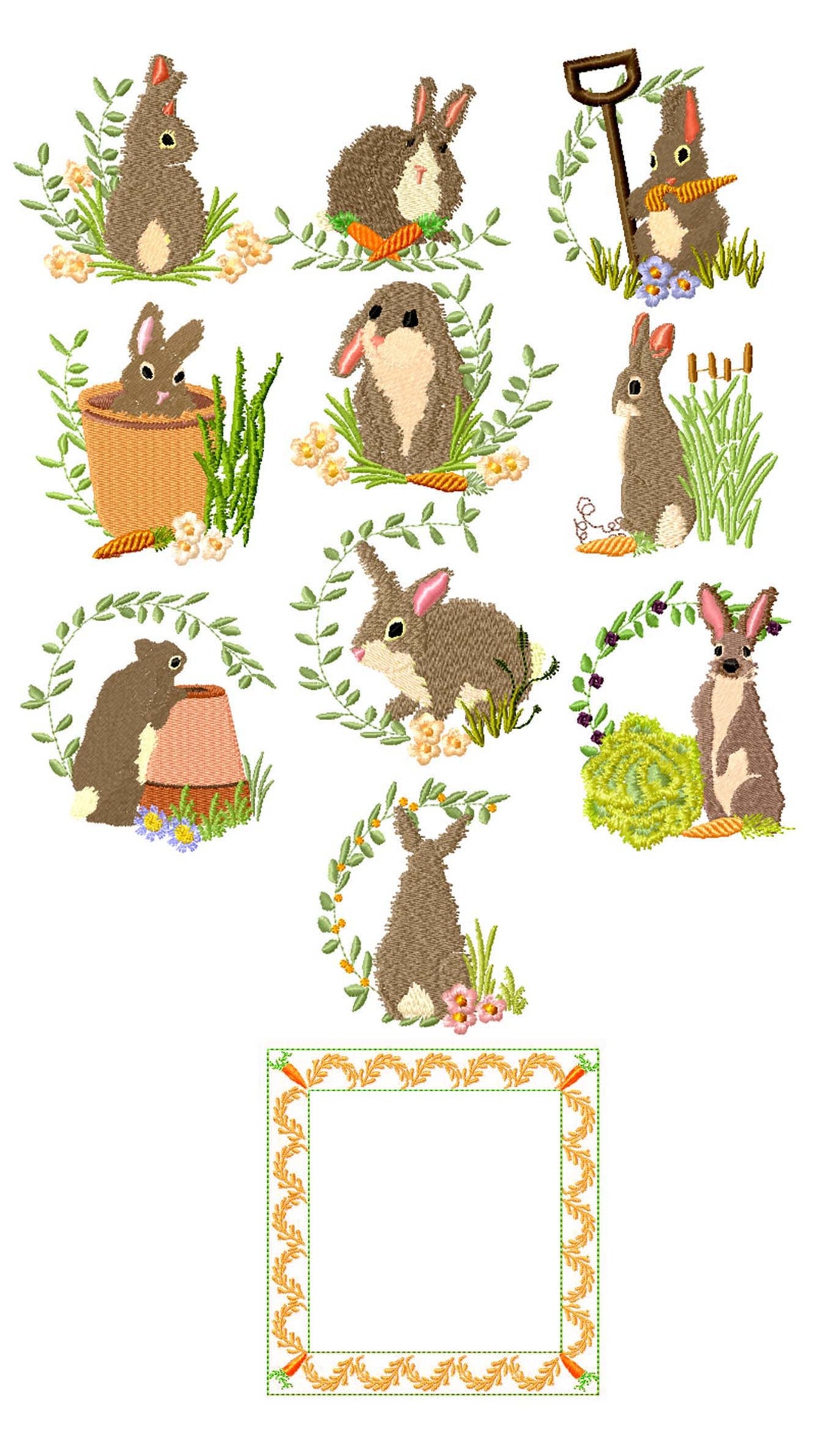 BUNNY QUILT Machine Embroidery Designs - Etsy