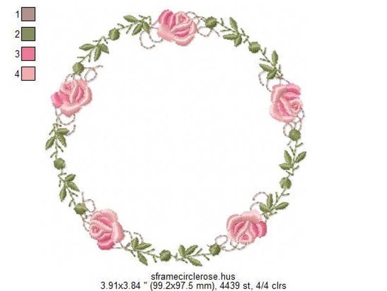 SIMPLE ROSE Frame 4 Hoop . Machine Embroidery Designs - Etsy
