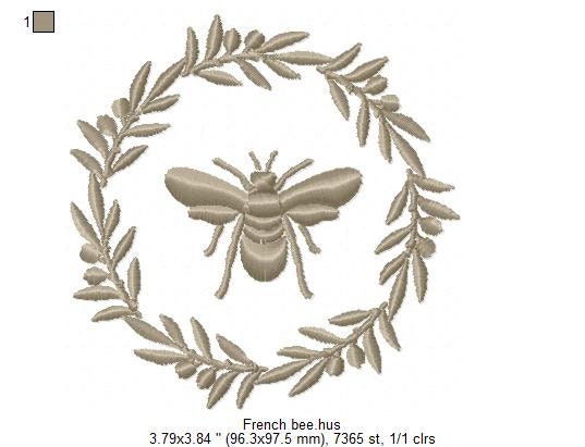 FRENCH BEE CIRCLE Machine Embroidery Designs - Etsy UK