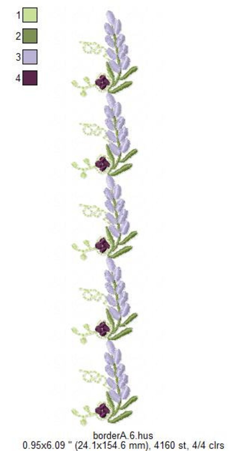LOVELY LAVENDER Borders and Frames Machine Embroidery Designs - Etsy