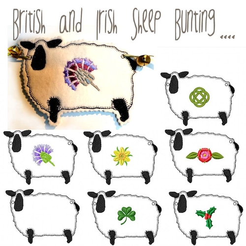 SHEEP TREE GARLAND Machine Embroidery Designs | Etsy