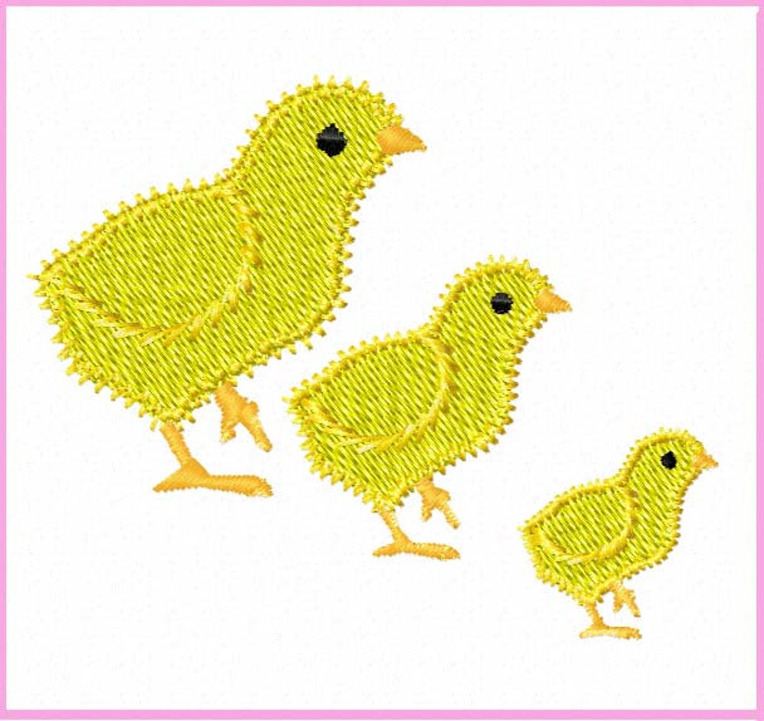 EASTER CHICK A in Three Sizes... Machine Embroidery Designs - Etsy