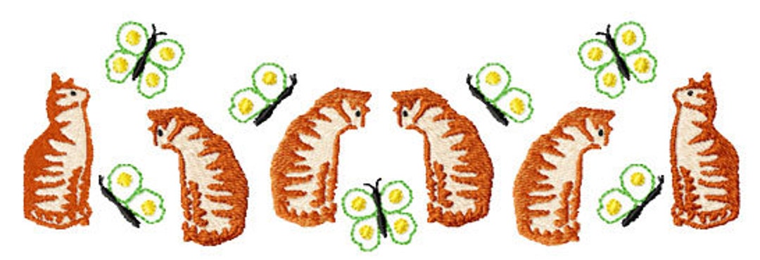 NURSERY BORDERS CATS Machine Embroidery Designs - Etsy