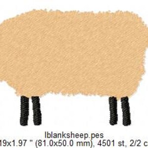 SINGLE IRISH SHEEP . for the 4x4 Hoop Prim/folk Art Machine Embroidery ...