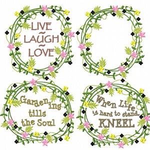 SPRING WREATHS in 3 SIZES . Machine Embroidery Designs - Etsy