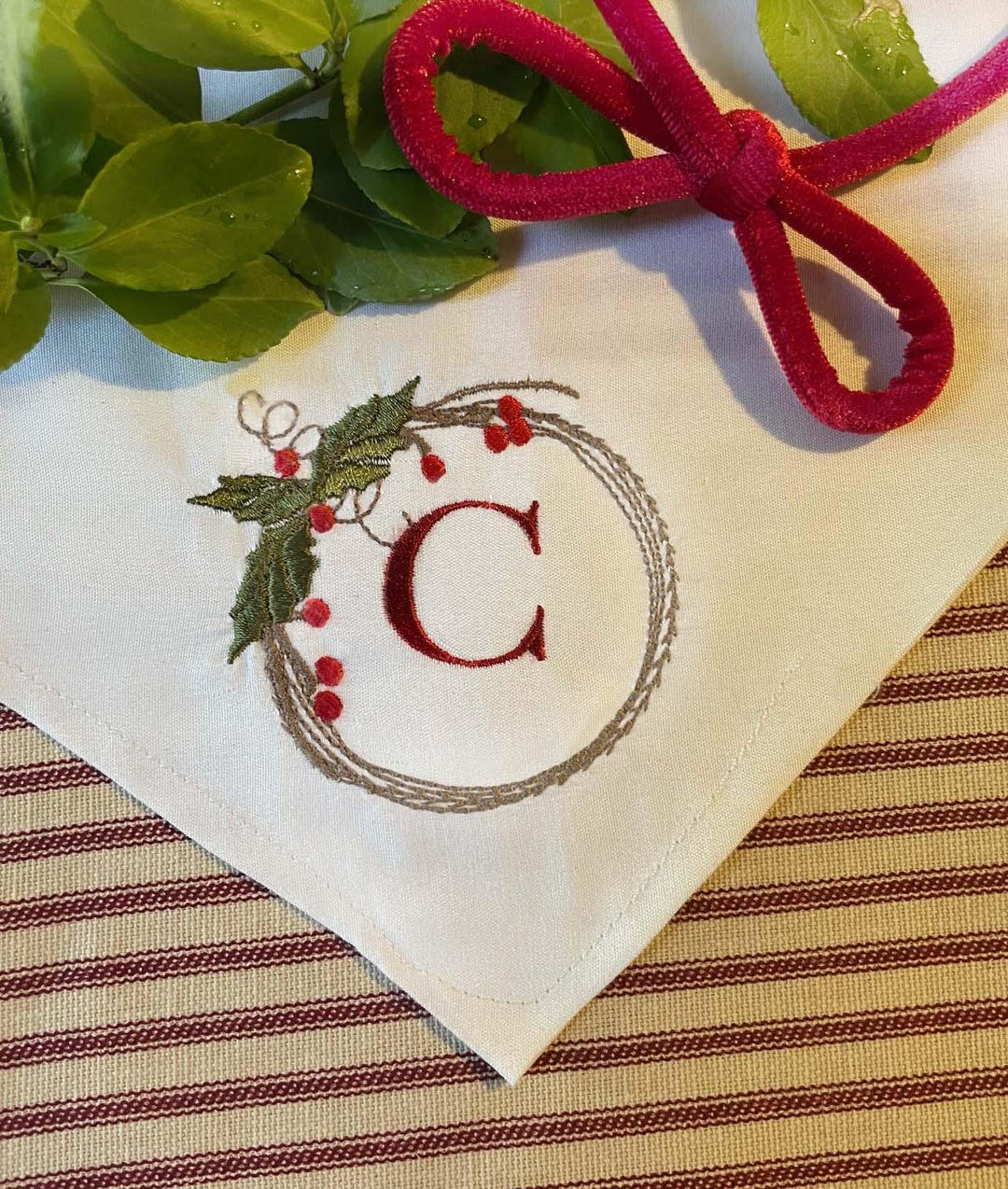 MINI HOLLY MONOGRAMS Christmas Machine Embroidery Designs - Etsy