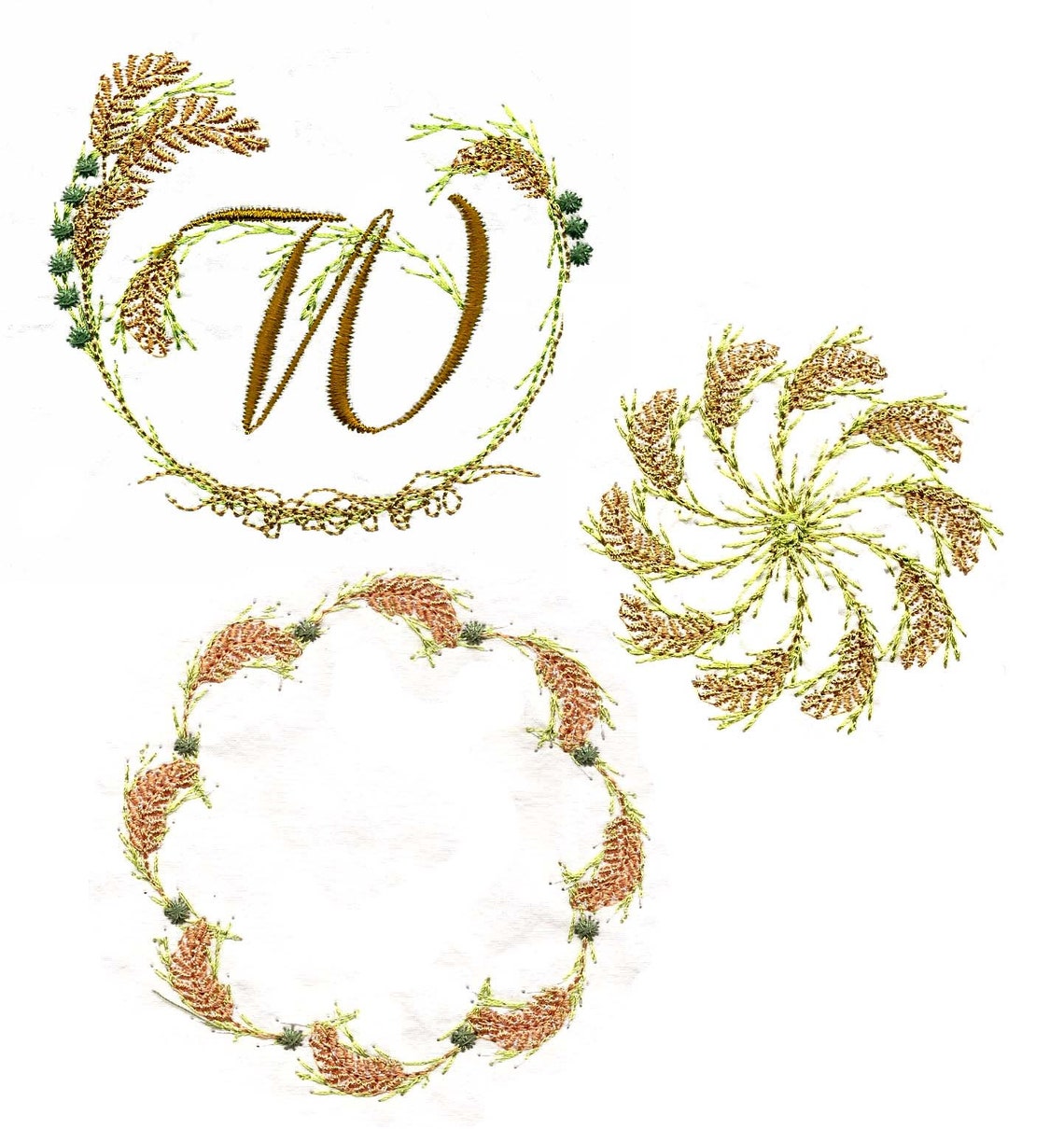 WHEAT FONT/MONOGRAMS Machine Embroidery Designs | Etsy