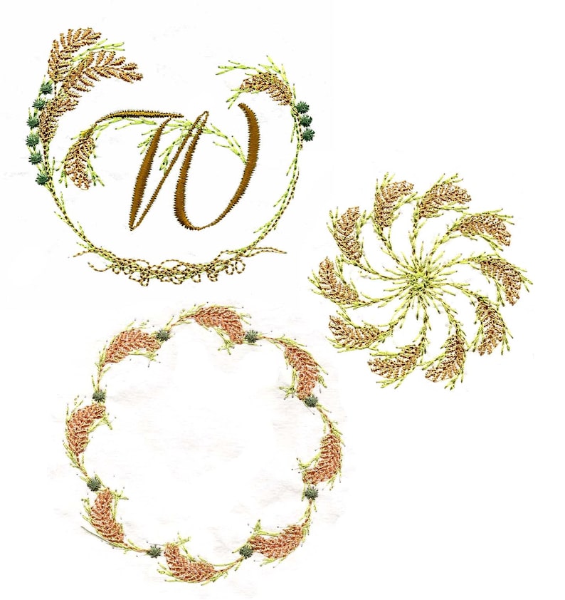 WHEAT FONT/MONOGRAMS Machine Embroidery Designs - Etsy