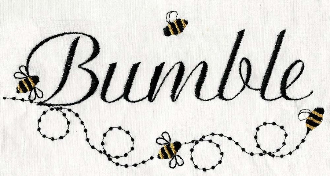 BUMBLE Bee FONT Machine Embroidery Designs - Etsy