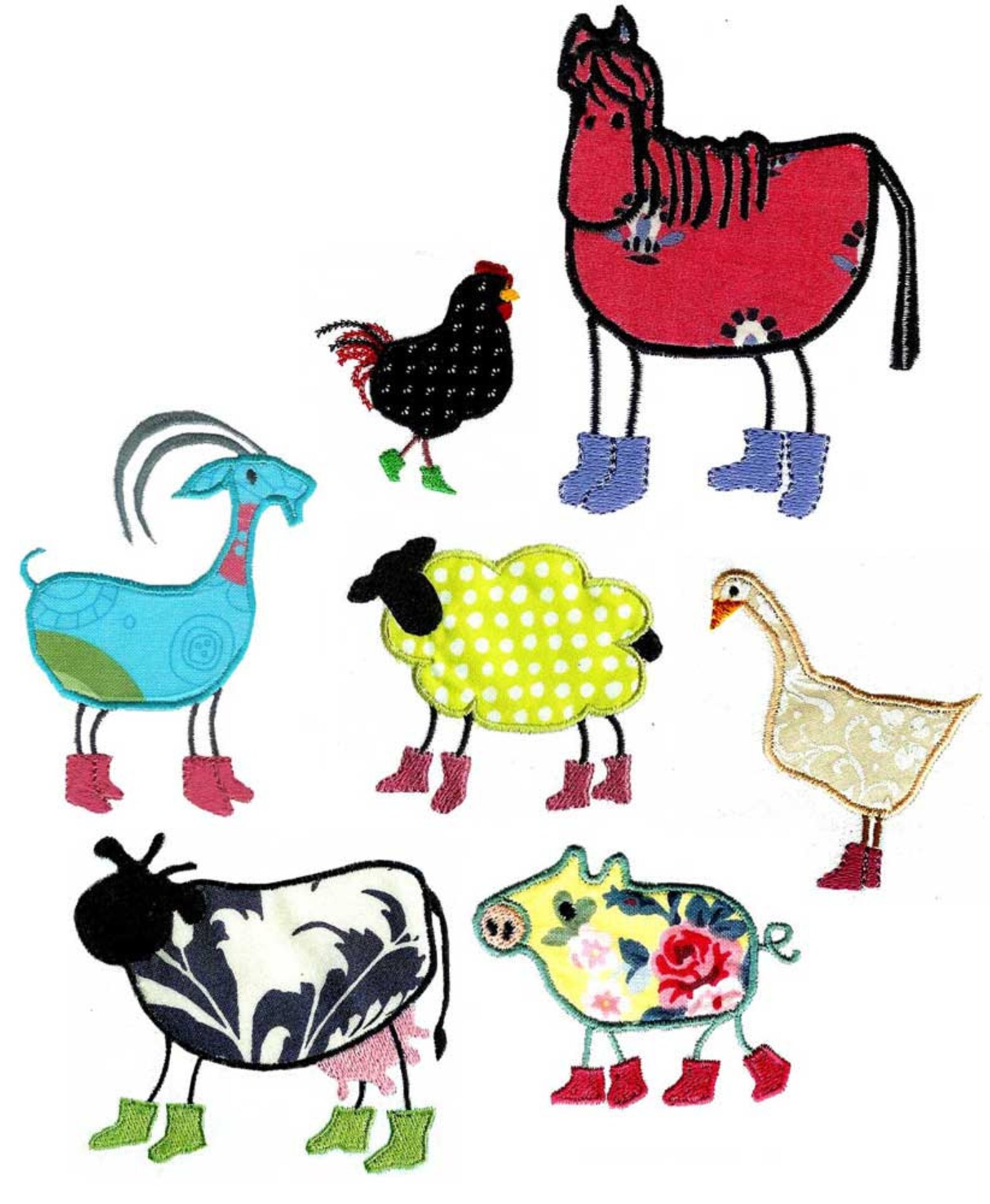 APPLIQUE FARM ANIMALS Machine Embroidery Designs - Etsy