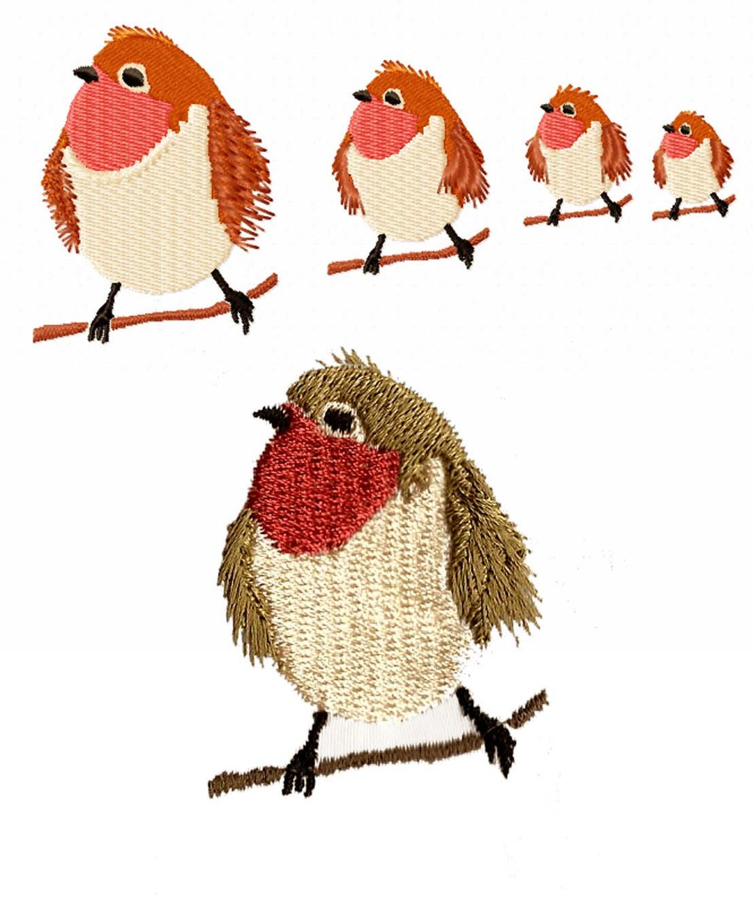 Cheeky Little Robin in 4 Sizes. Christmas Machine Embroidery Designs - Etsy