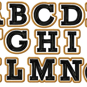 Vintage Collegiate Letter Patches. Machine Embroidery Designs - Etsy