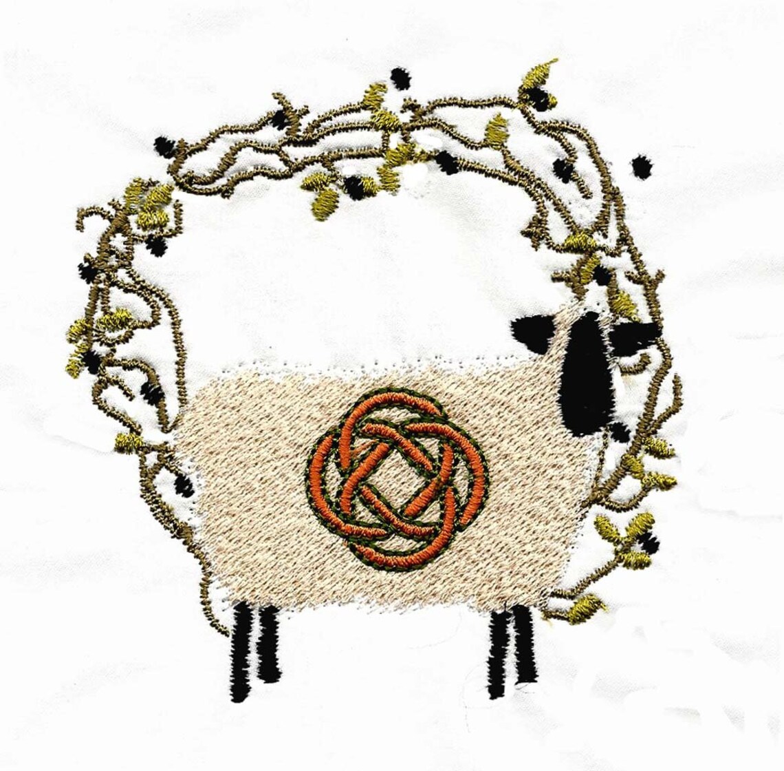 SINGLE CELTIC SHEEP . for the 4x4 Hoop Prim/folk Art Machine - Etsy