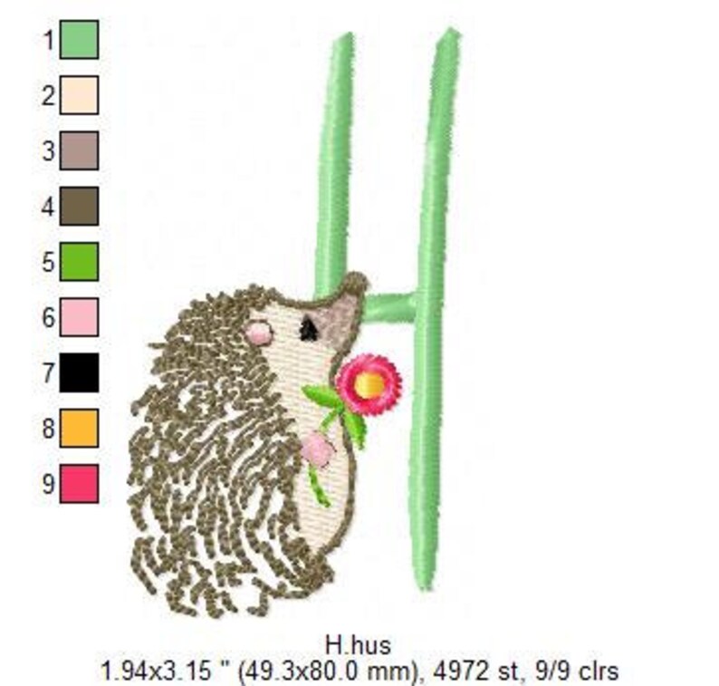 Woodland Hedgehog Font Machine Embroidery Designs - Etsy