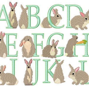 BUNNY ALPHABET QUILT Machine Embroidery Designs - Etsy