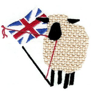 SINGLE BRITISH or IRISH Sheep. for the 4x4 Hoop Prim/folk Art Machine ...