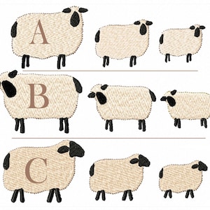 SHEEP-ISH D Machine Embroidery Designs - Etsy