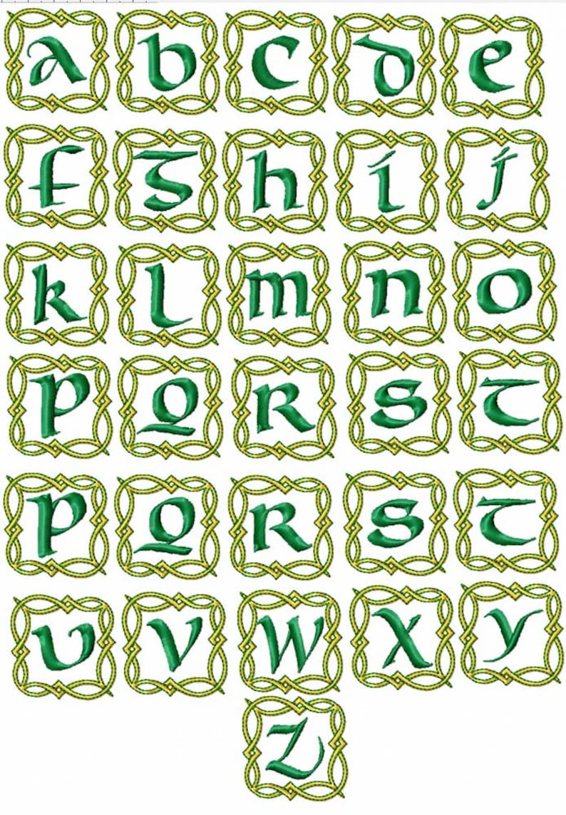 CELTIC MINI MONOGRAMS . Machine Embroidery Designs - Etsy