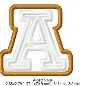 Vintage Collegiate Letter Patches. Machine Embroidery Designs - Etsy