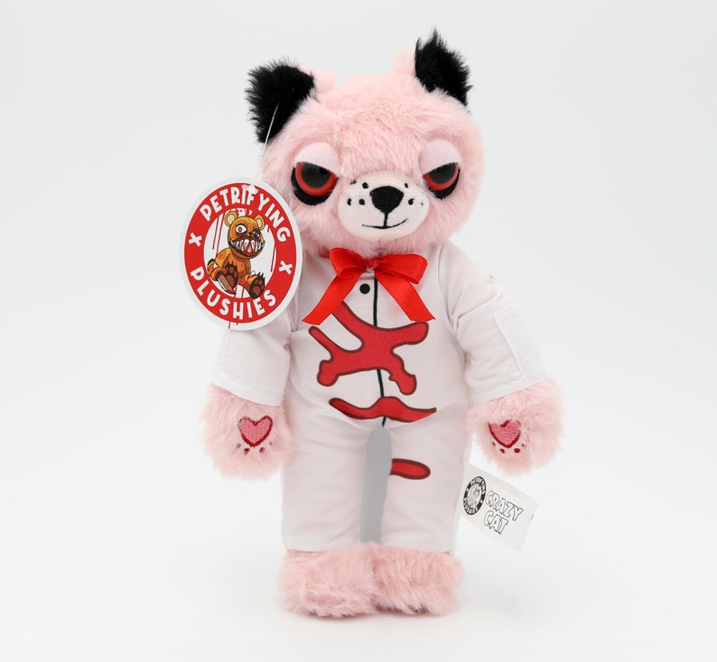 Petrifying Plushies Crazy Cat - Creepy Stuffed Animal Cat Plushy Toy ...