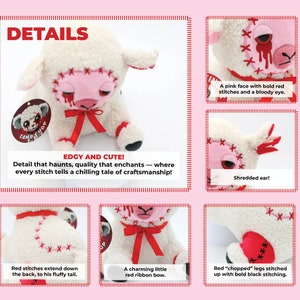 Petrifying Plushies Lamb Chop - Creepy Halloween Stuffed Animal Plushy ...