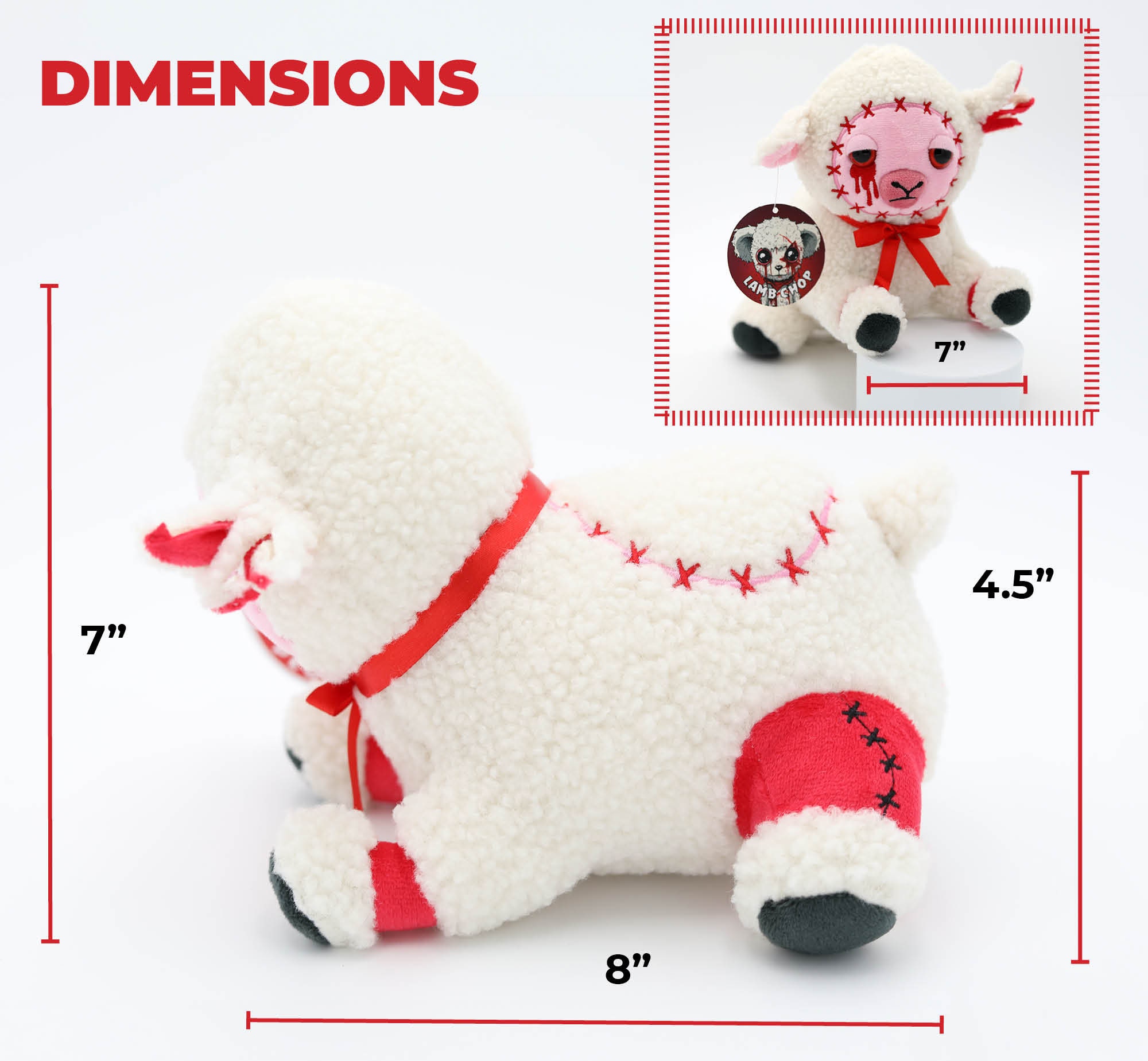 Petrifying Plushies Lamb Chop - Creepy Halloween Stuffed Animal Plushy ...
