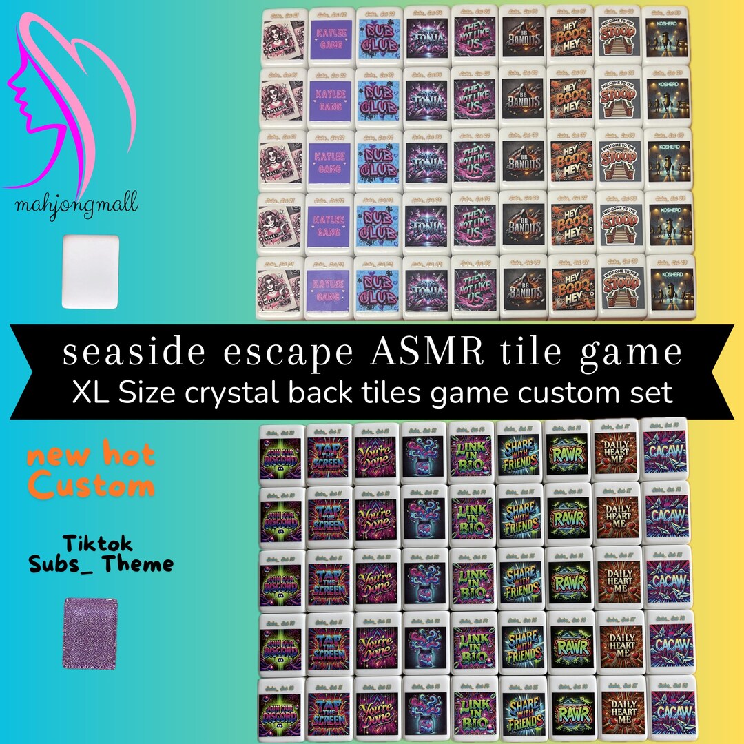 Seaside Escape XL Tile Game: Custom ASMR Party Game - Etsy