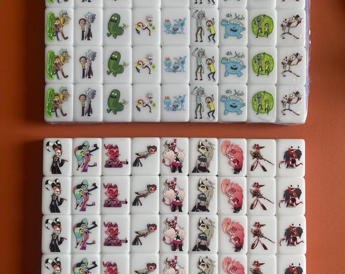 XL Seaside Escape Tile Game Diy Handmade Customized Mahjong Tiles Set ...