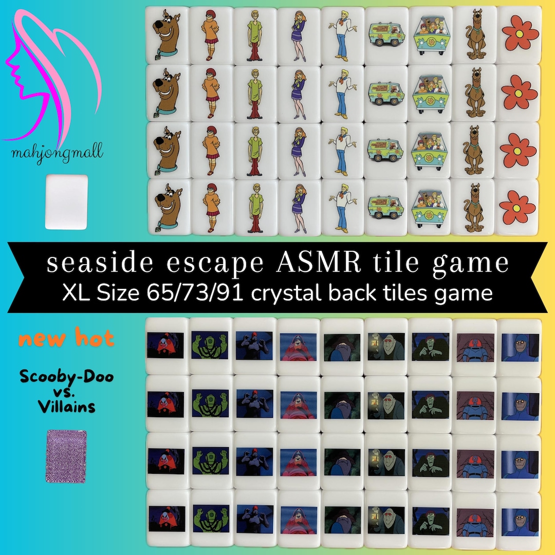 XL Seaside Escape Push Tile Game Custom Diy Handmade Mahjong Tiles Game ...